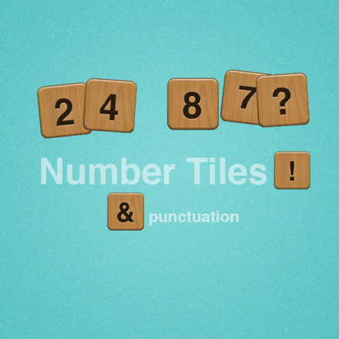 Letter and Number Tiles for Games