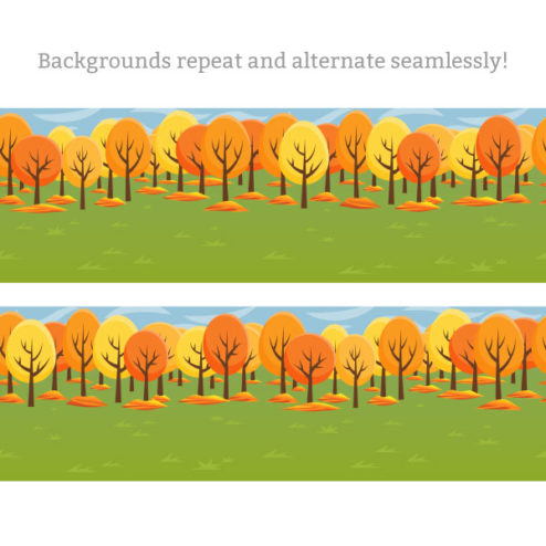 Autumn Forest Repeatable Game Art Background