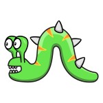 Mini Monster Worm Game Character Sprites