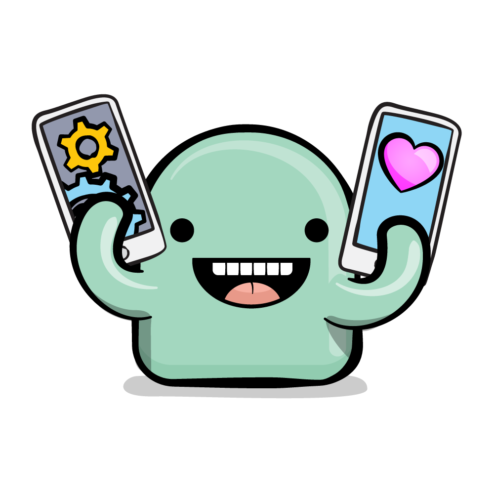 monster with phones - Game Art Guppy