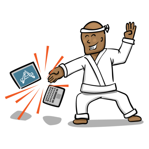 Karate chop laptop - Game Art Guppy