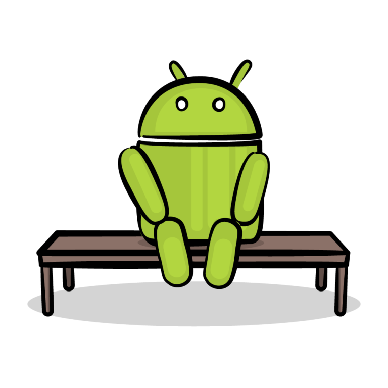 Android on a bench - Game Art Guppy